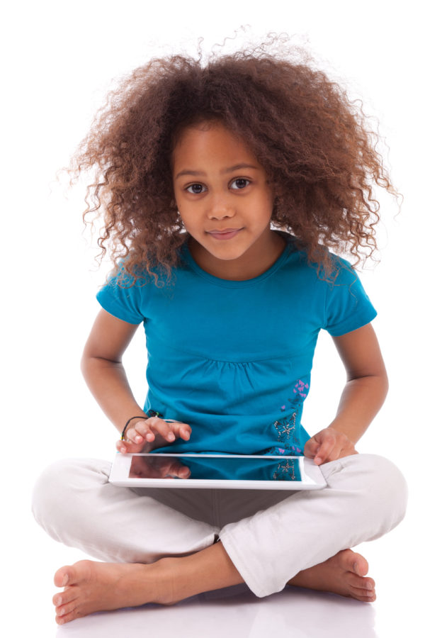 young girl with iPad - Center for Child Counseling